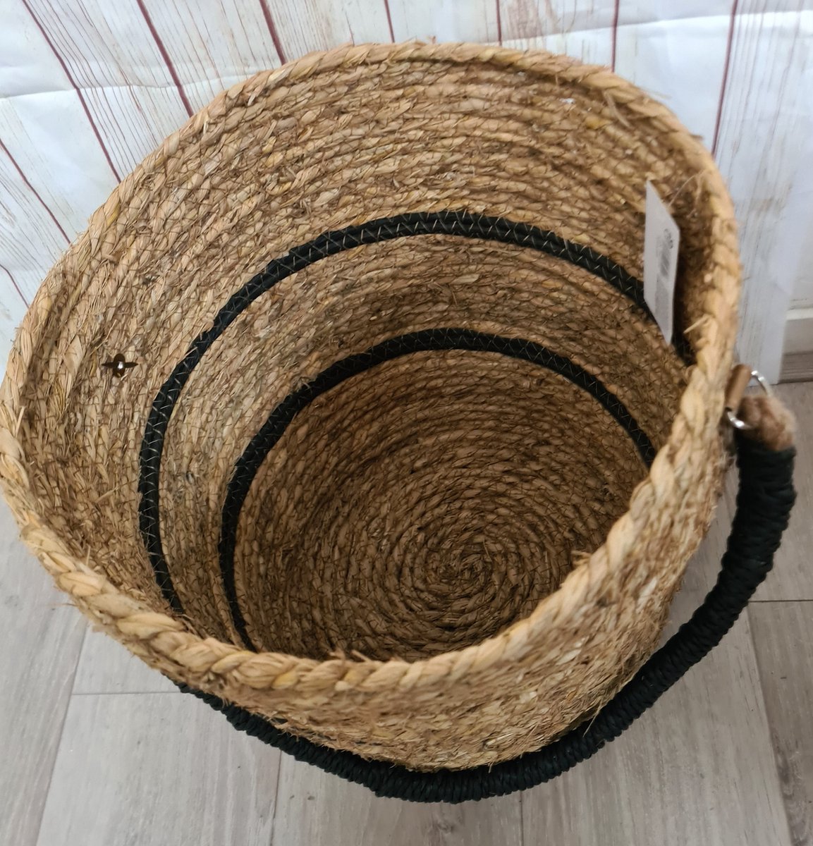 mand - plantenmand - gevlochten hyacint blad - 32 x 32 cm | bol.com