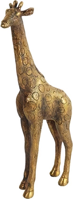 Giraf - Polyserin- goud - 31.5cm - Beeld - Decoratie | bol