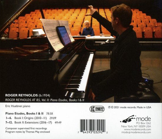 Eric Huebner - Roger Reynolds Piano Études (CD), Eric Huebner | Muziek ...