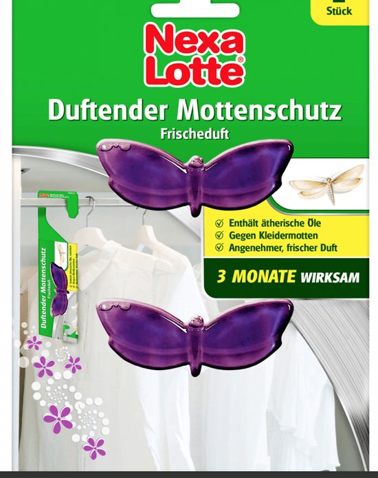 2x 2 Mottenval - Met etherische olie - Voor in de kledingkast - 3 ...