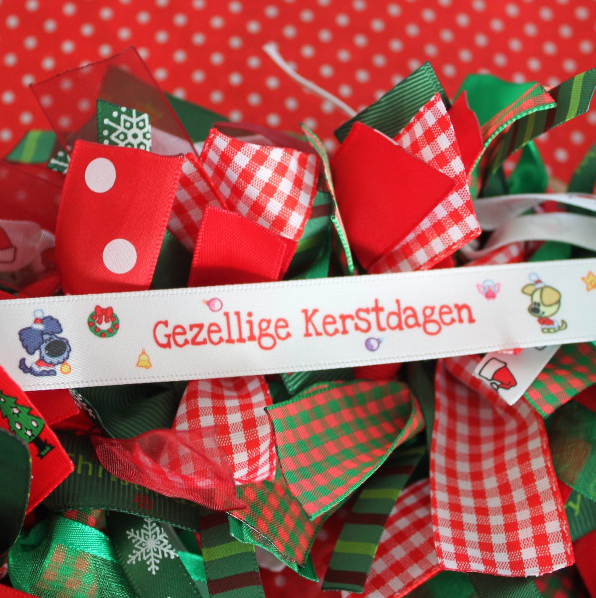 Kerst Lint 16mm (1,6cm) | Luxe Satijnlint | Baby Lint | Woezel & Pip ...