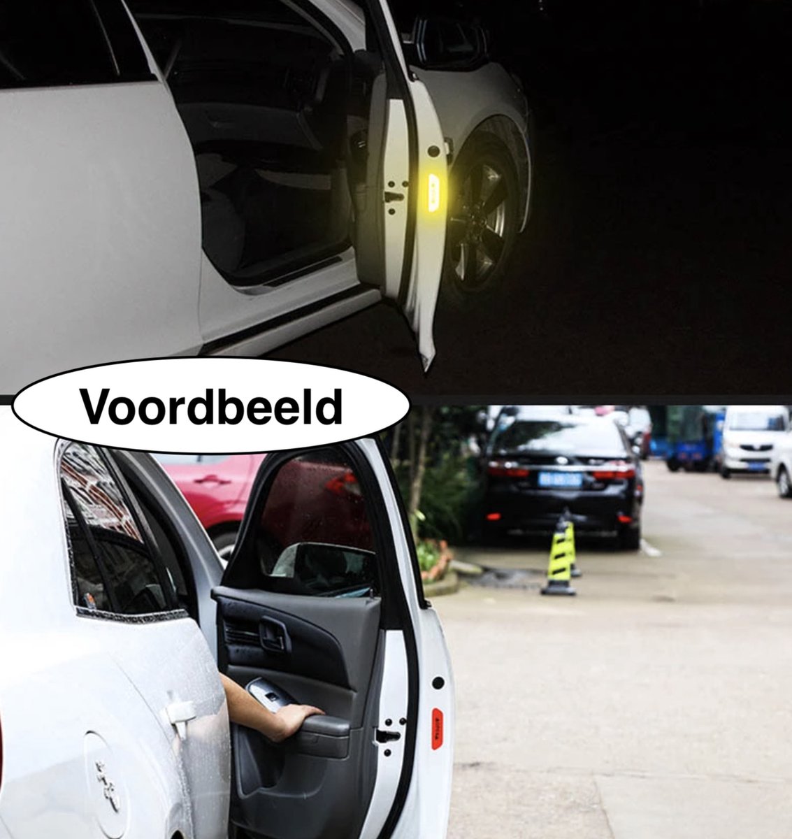 4x reflecterende open sticker - waarschuwing pas op open sticker ...