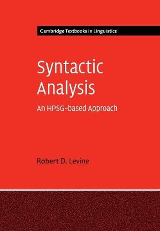 Syntactic Analysis | 9781107614123 | Robert D. Levine | Boeken | bol