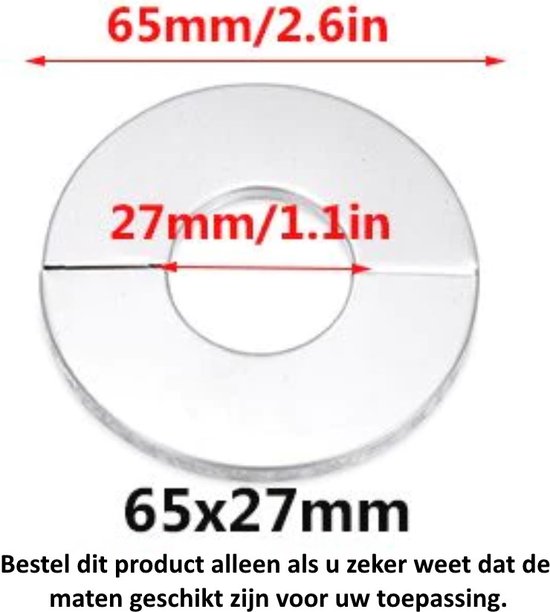 Buisrozet - Radiatorrozet - Kraanrozet - Voor buizen Ø 25-27mm ...