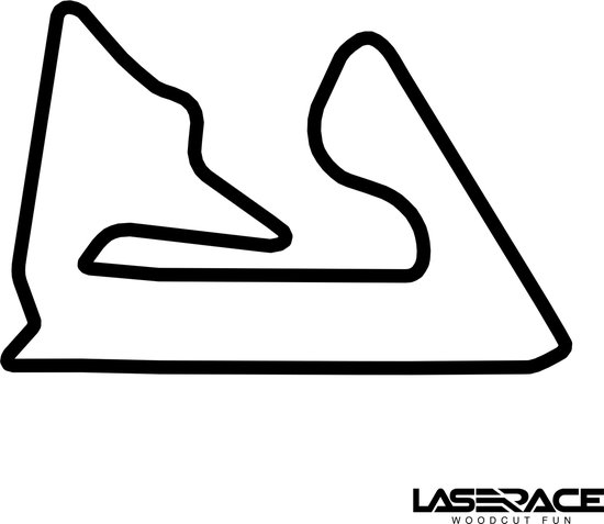 Laserace circuit van hout F1 Bahrein muurdecoratie zwart Berken ...