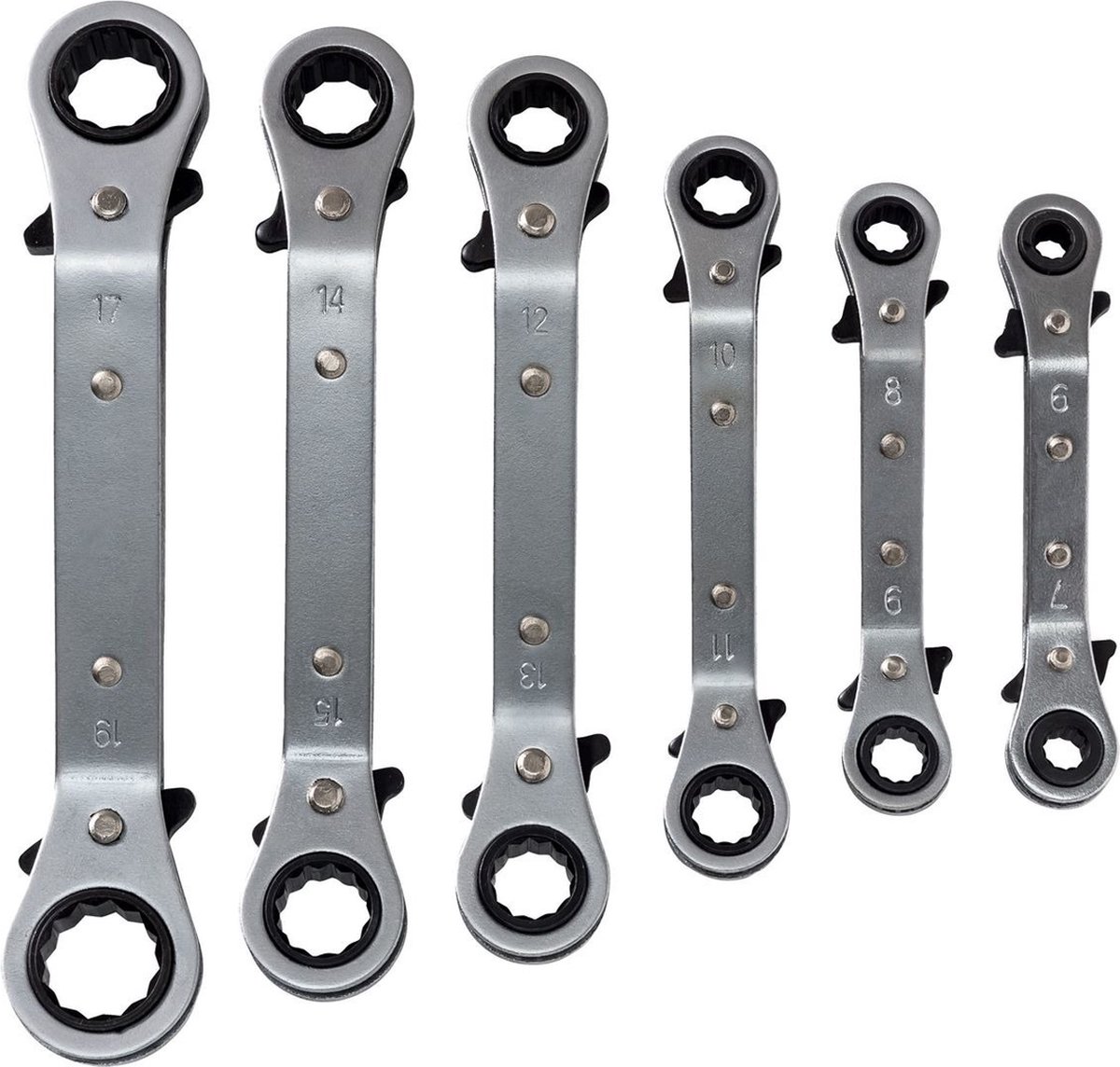 Powerfix Profi Ratel Ringsleutel Set Inclusief Opbergkoffer - 6 ...