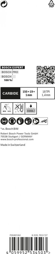 Bosch 2608900360 EXPERT Reciprozaagblad S922EHM Thin Tough Metal | bol