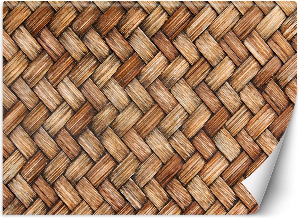 Trend24 - Behang - Gevlochten Rieten - Vliesbehang - Behang Woonkamer ...