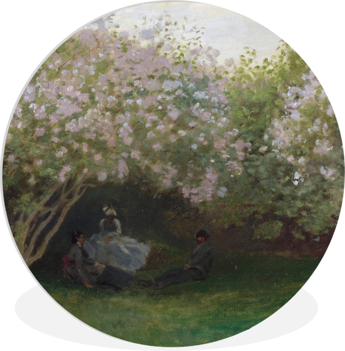 Wall Circle - Wall Circle Indoor - Lilas, Temps gris - Tableau de ...