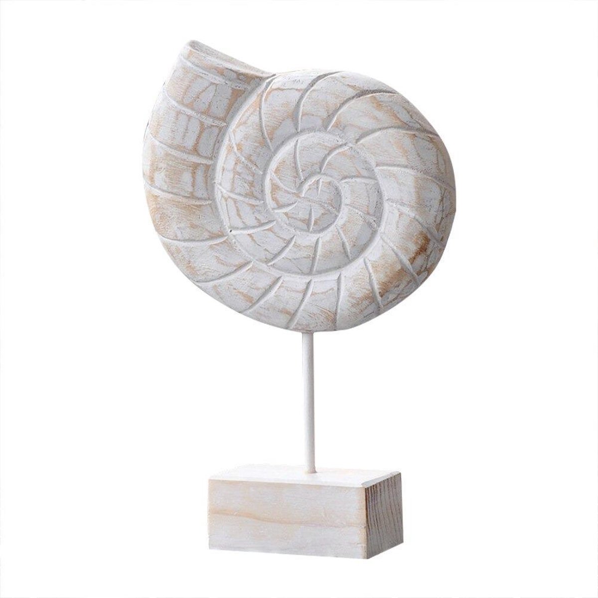 BaykaDecor - Luxe Houten Schelp Beeld - Woondecoratie - Cadeau ...