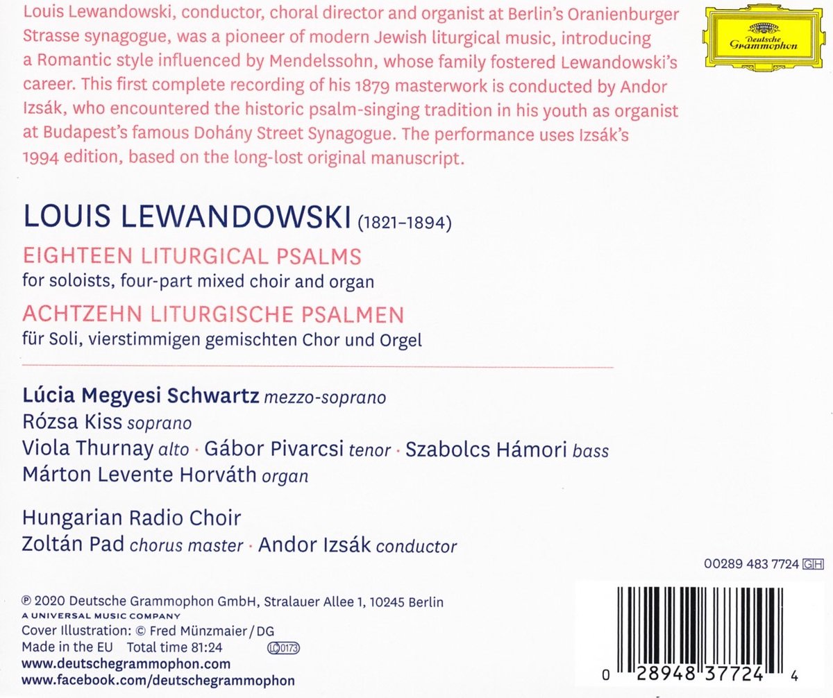 Andor Izsak Hungarian Radio Choir - Lewandowski: 18 Liturgical Psalms ...