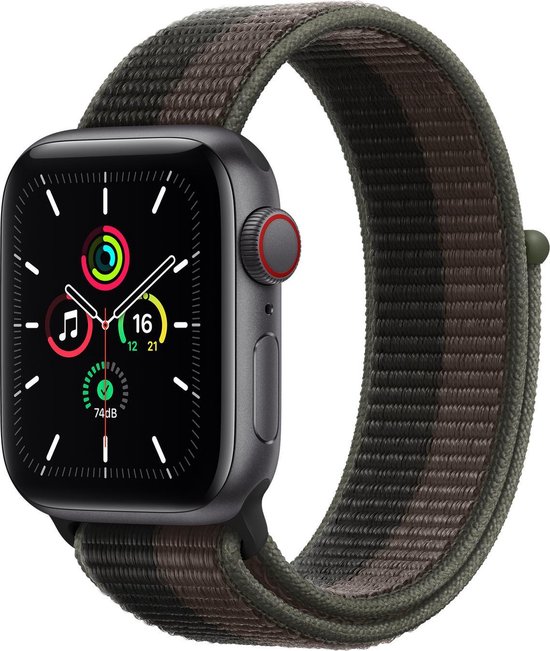 Apple Watch SE 2021 - Sport Loop Bandje - 40 mm - 4G - GPS - Grijs | bol
