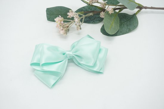 Boutique Haarstrik Satijn - Kleur Jade Green – Jade Groen - Haarclip ...