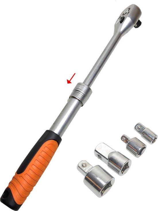 Telescopische Ratel Chroom Vanadium 3/8″ fijngetand 72 tanden HQ ...