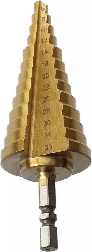 Stappenboor 6-35 mm – HSS stappenboor – Kegelboor – Trapgatboor ...