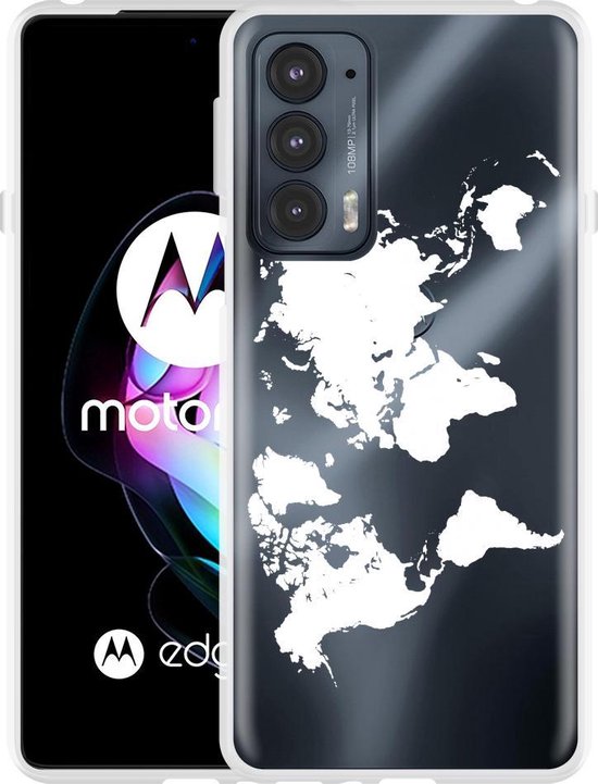 Motorola Edge 20 Hoesje World Map - Designed by Cazy | bol.com