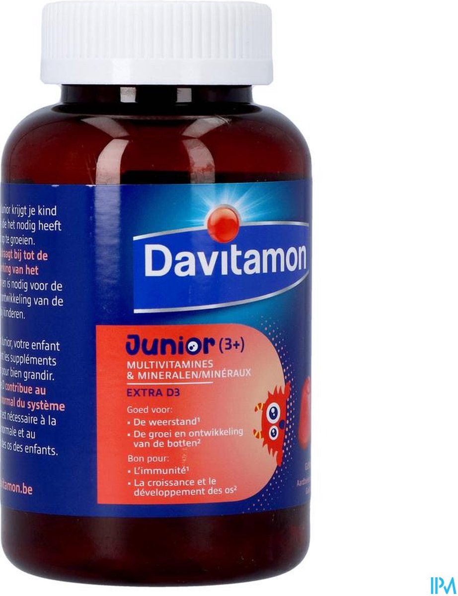 Davitamon® Junior Gummies 60 Vanaf 3 Jaar Aardbeismaak | bol.com