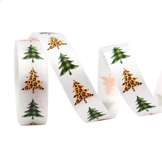 Kerst Lint 16mm (1,6cm) | Luxe Satijnlint | Kerstboom Panter Ruit ...