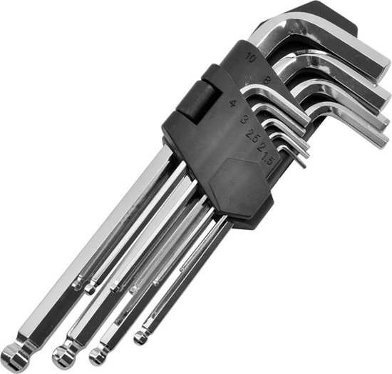 Inbussleutelset - Inbus - Inbussleutels - Hex - 9-delig - Met houder ...