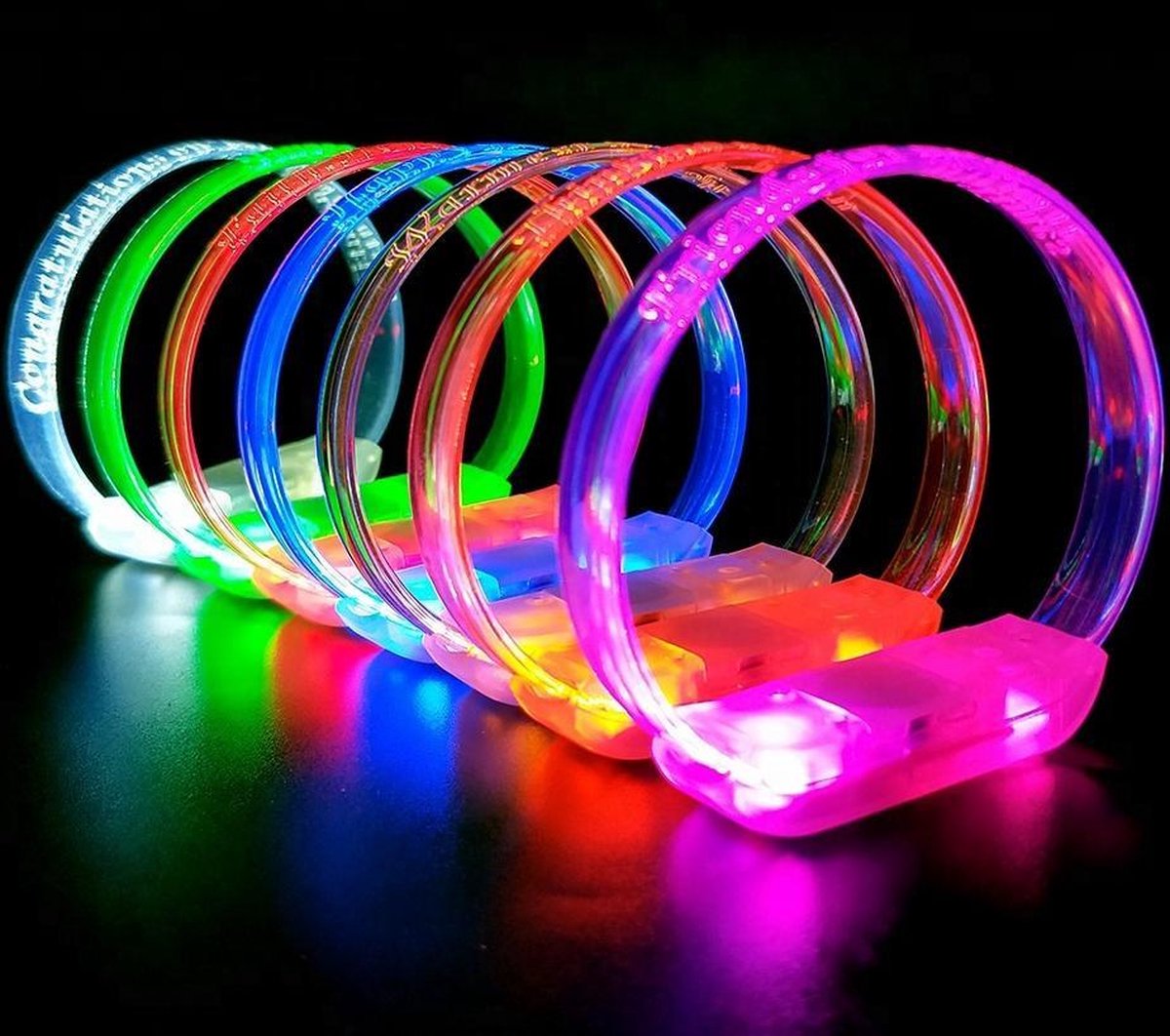 Lichtgevende armbandjes - Festivalaccessoires - Actief op geluid - Set ...