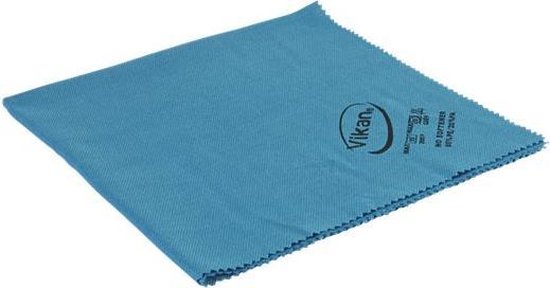 Vikan ErgoClean glansdoek 40cm - Blauw | bol