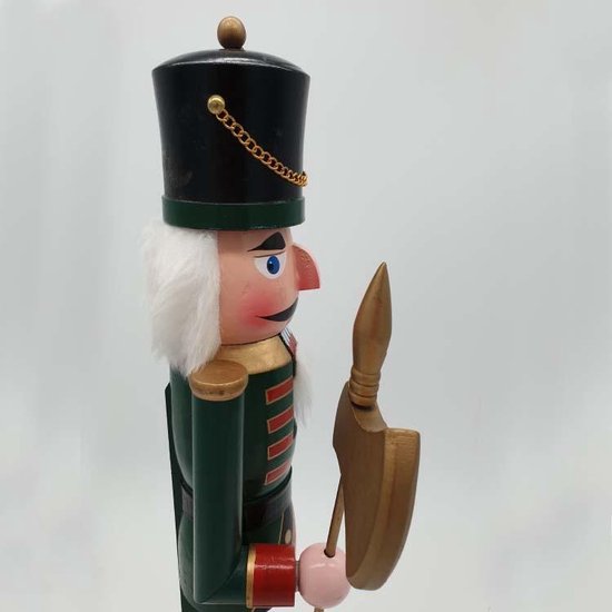 Notenkraker Houten Pop Kerst Groen met bijl groot 50 cm | bol.com