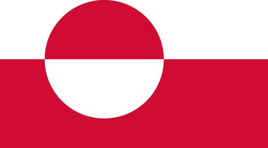 Vlag Groenland 100x150cm - Glanspoly | bol
