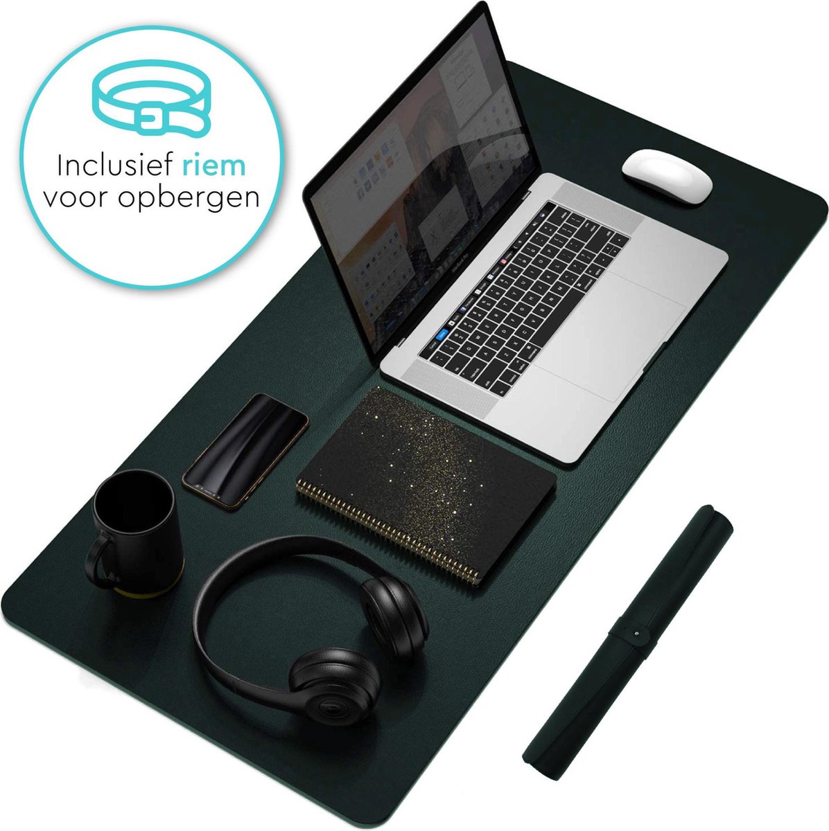 Bureau Onderlegger Leer - Bureaumat - Muismat - Gaming Muismat XXL - 90 ...