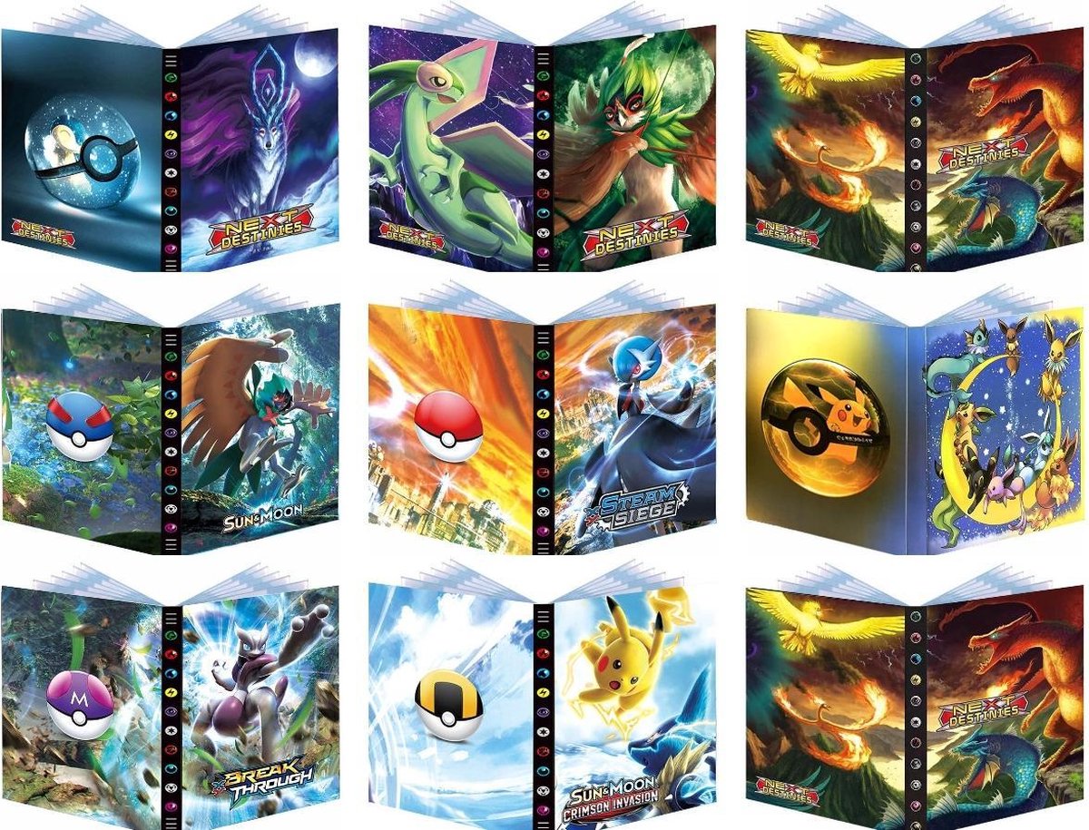 3 X random Verzamelmap geschikt voor pokemon kaarten 1 mega XL 432 map ...