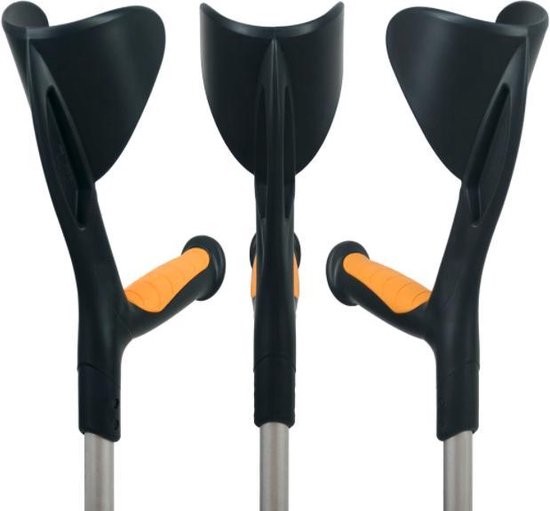 Advance elleboogkrukken met flexibele doppen, oranje - loopkrukken ...