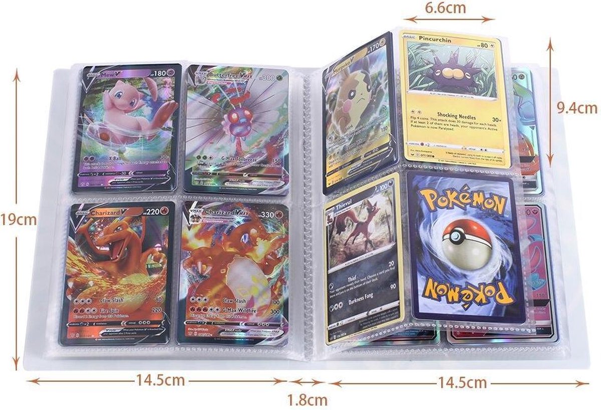 Verzamelmap – Geschikt Voor pokemon kaarten – 240 kaarten - map ...