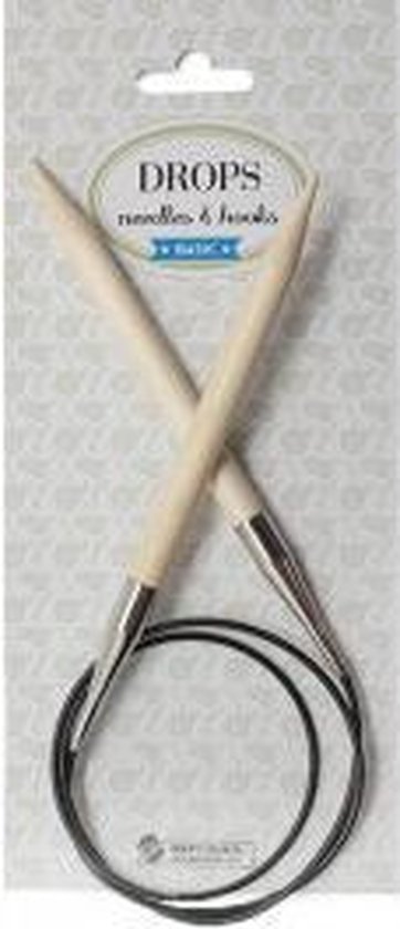Drops Basic Rondbreinaalden Birch 80cm 7,0mm | bol