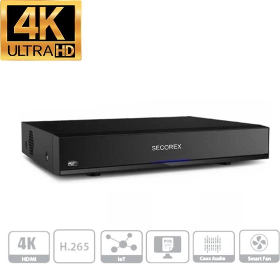 Secorex Start - 2 x 4Mpixel beeldkwaliteit camera’s - 4K opnamesysteem ...