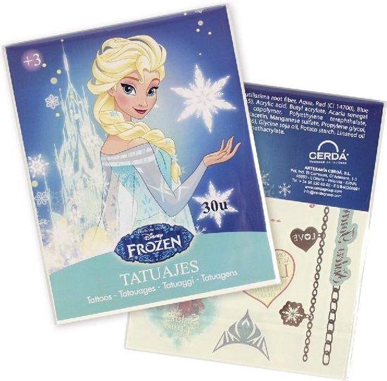 Disney Frozen Tattoos Pack set van 2 - Elsa en Anna - Meisjes ...