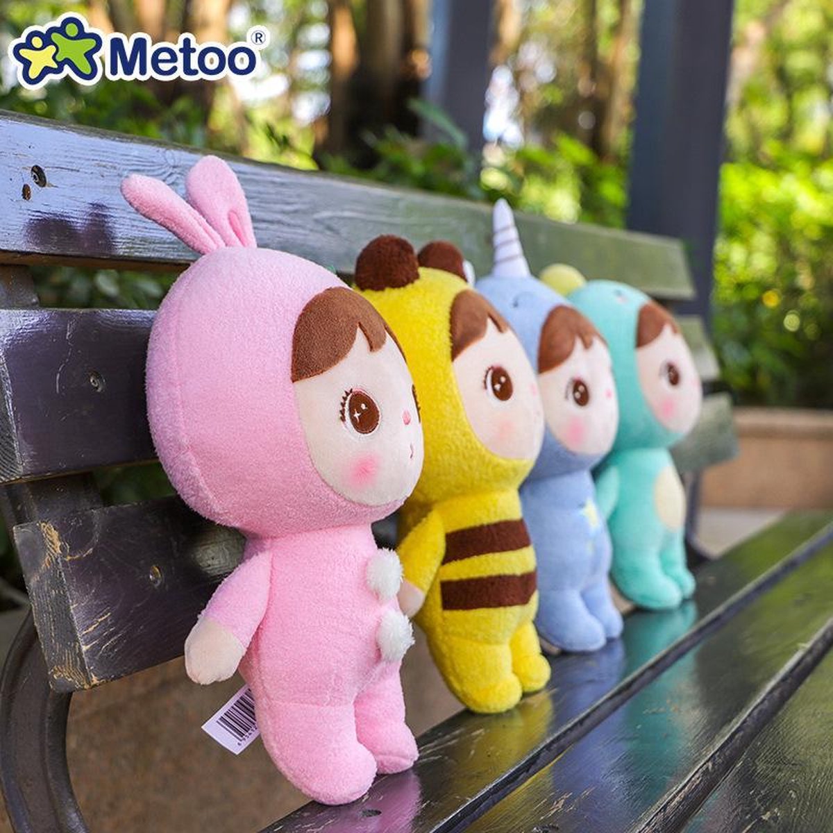 3 X Metoo doll - Jibao konijn - 29 cms| Set van 3 |Geboorte cadeau ...