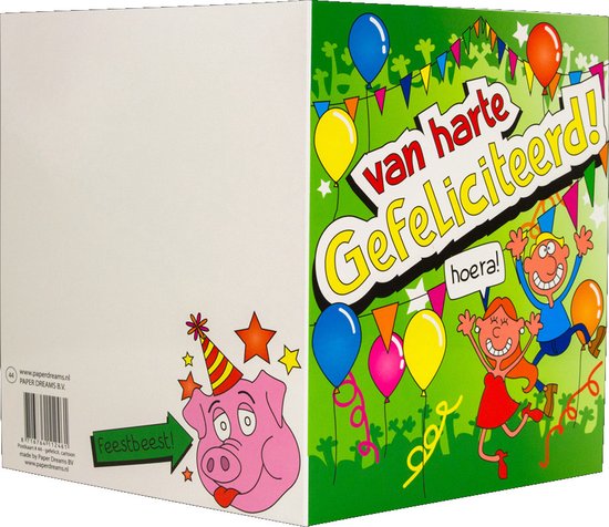 Wenskaarten - Van harte gefeliciteerd cartoon | bol