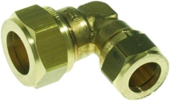 Vsh Knelfitting verloop knie 22 x 15 mma 20 stuks knel messing | bol.com