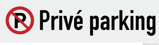 Sticker privé parking - Wit - 20X6CM - 5 Stuks | bol.com
