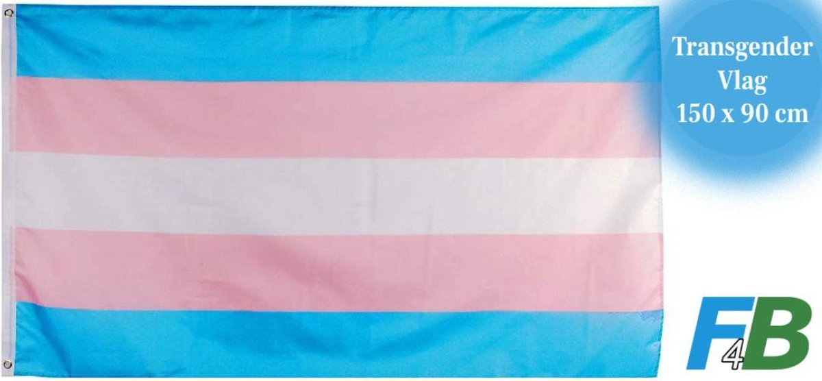 F4B Transgender Vlag | 150x90 cm | Pride Vlag | LHBTIQ+ | Gay Pride | 100% Polyester |... | bol.com
