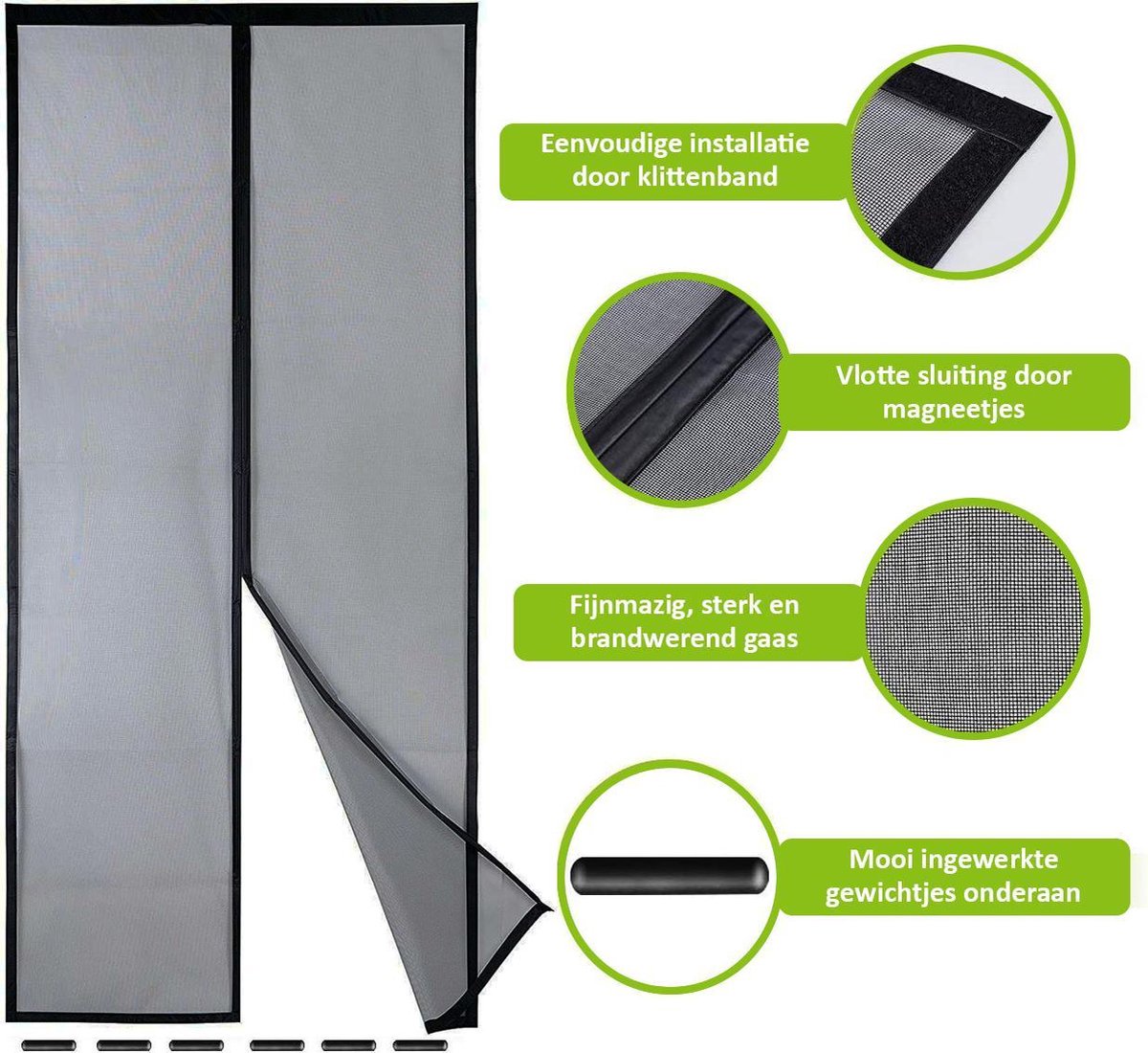 VITAMO Magnetisch Vliegengordijn - Premium Glasvezel Horgordijn ...