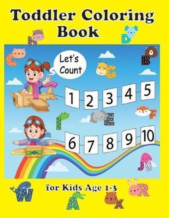 Toddler Coloring Book for Kids Age 1-3: Fun with Numbers Counting ...