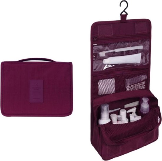 Fako Fashion® - Reis Toilettas Met Ophang Haak - Make-up Travel Bag ...