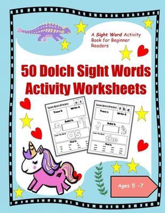50 Dolch Sight Words Activity Worksheets, Arranging Clouds ...