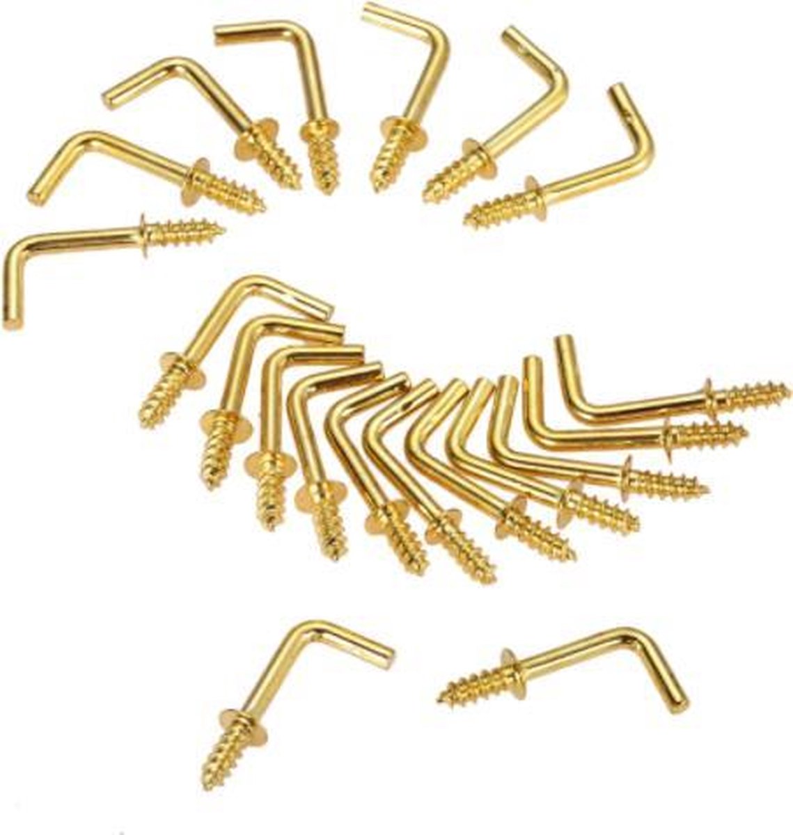 FSW-Products - 10 Stuks - Schroefhaken - Schroef Haak - RVS - Goud - 1 ...