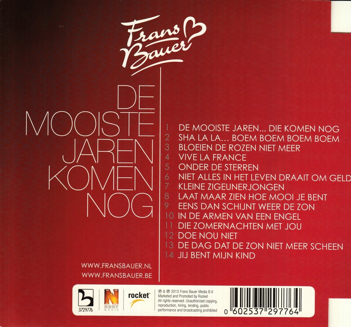 Frans Bauer - De Mooiste Jaren... Die Komen Nog (CD), Frans Bauer | CD ...