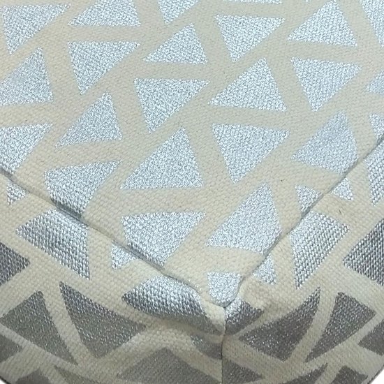 Sunfield Vloerkussen Maja | Vierkante Poef | 55x37x55 cm | Zilver | bol.com