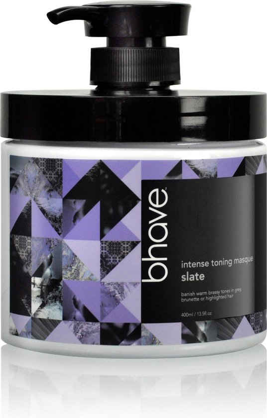 BHAVE - Intense Toning Masque Slate 400ml - Haarmasker - Voor frisse ...