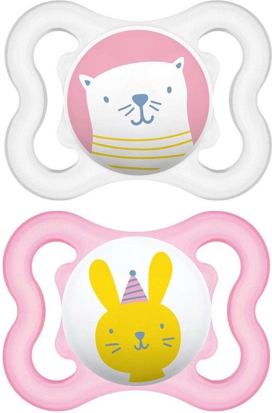 Mam Mini Air Fopspeen Beer/Konijn 0-6 maanden - 2 stuks | bol.com