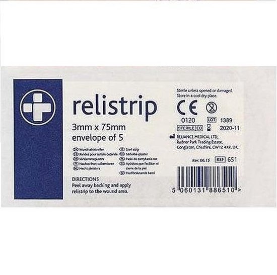 Relistrip hechtstrips - wondhechting - Steriel - 2 x 5 stuks | bol.com