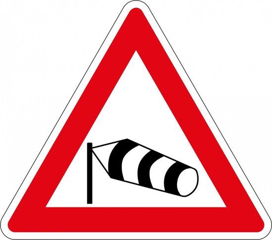 Zijwind sticker, J31 50 mm - 10 stuks per kaart | bol